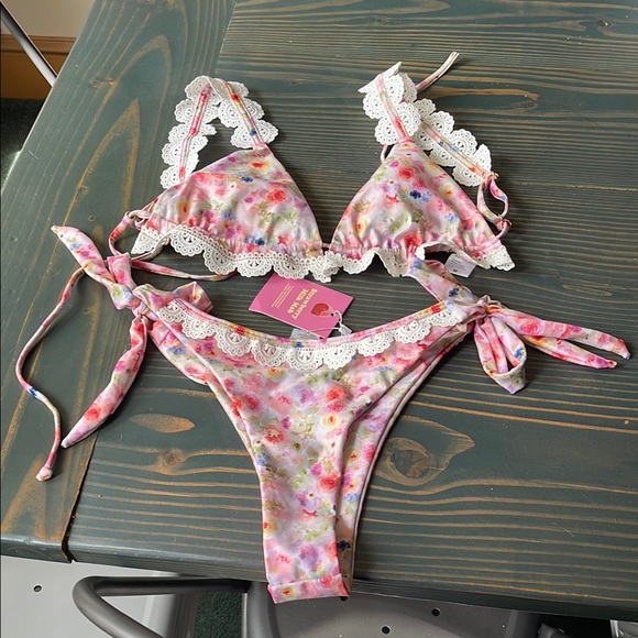 Strawberry Milk Mob | Swim | Strawberry Milk Mob Pink And White Bikini ...
